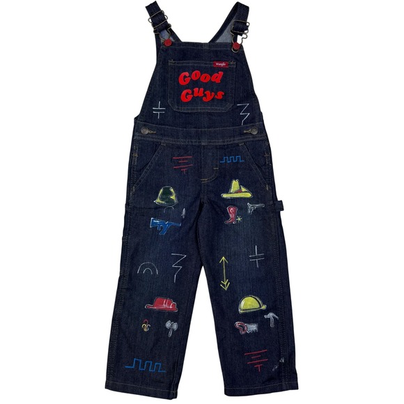 Wrangler | Bottoms | Wrangler Kids 3t Overalls Denim Good Guys Graphic ...